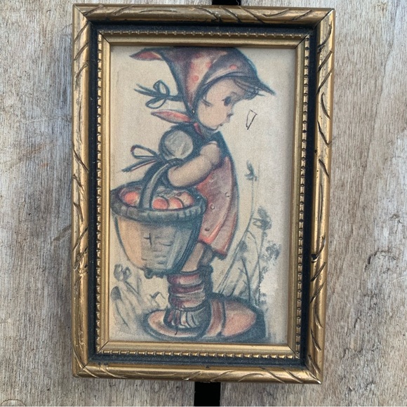 Hummel | Art | 4 Piece Hummel Print Mini Pictures In Frames Made In ...
